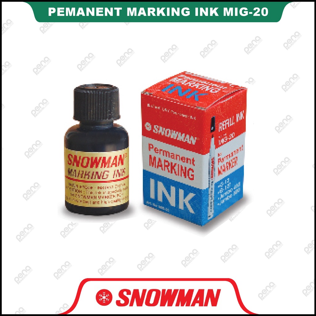 Jual Refill Ink Snowman Permanent Marking / Isi Ulang Tinta Permanen ...