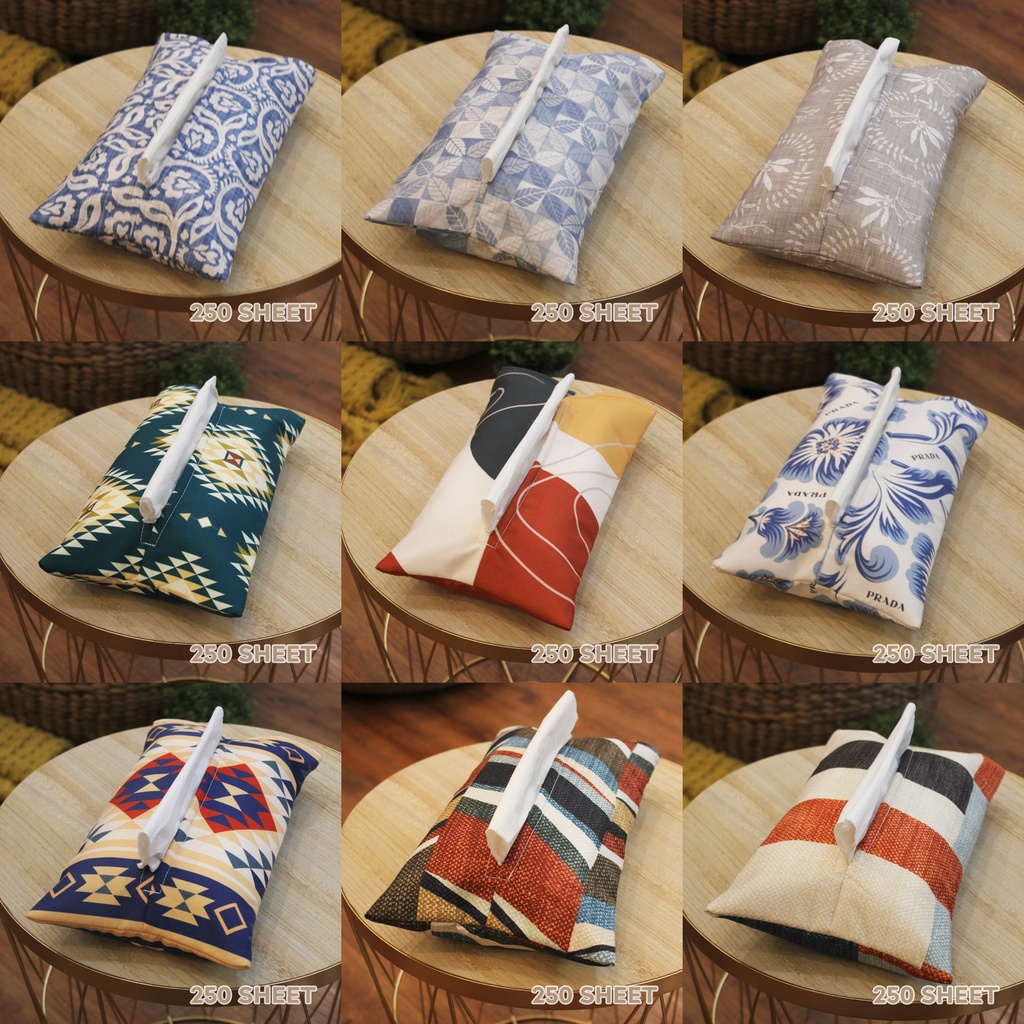 Jual SARUNG TISSUE MOTIF PRINT 250 SHEET 30X18 CM TEMPAT TISU BESAR ...