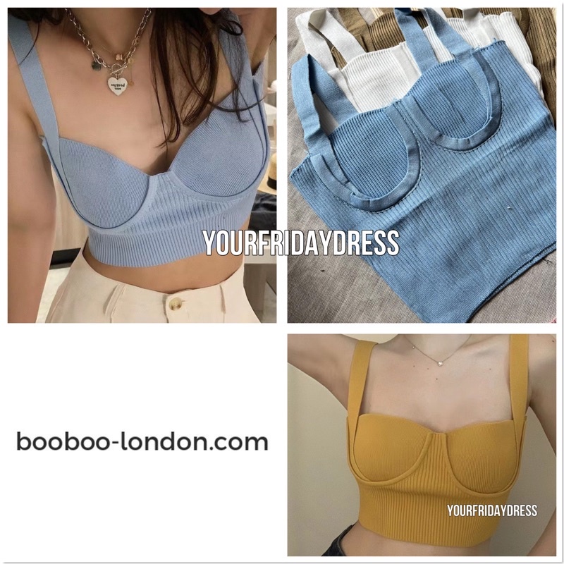 Jual NAYA Ribbed outer tank top Bustier Bralette party bra BH daleman ...