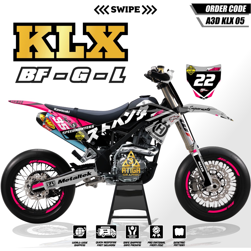 Jual Decal Sticker KLX BF -G - SE Full Body TERBARU modern Supermoto ...