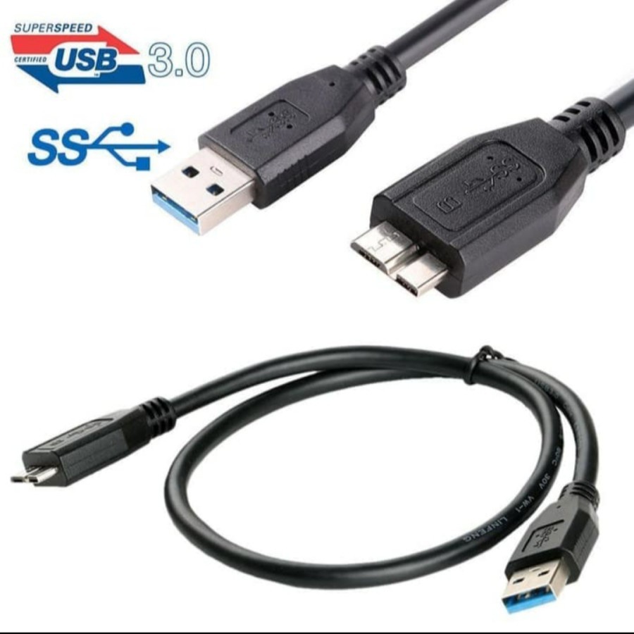 Jual KABEL DATA HARDISK EKSTERNAL / EXTERNAL USB 3.0 UNTUK HDD EXTERNAL ...