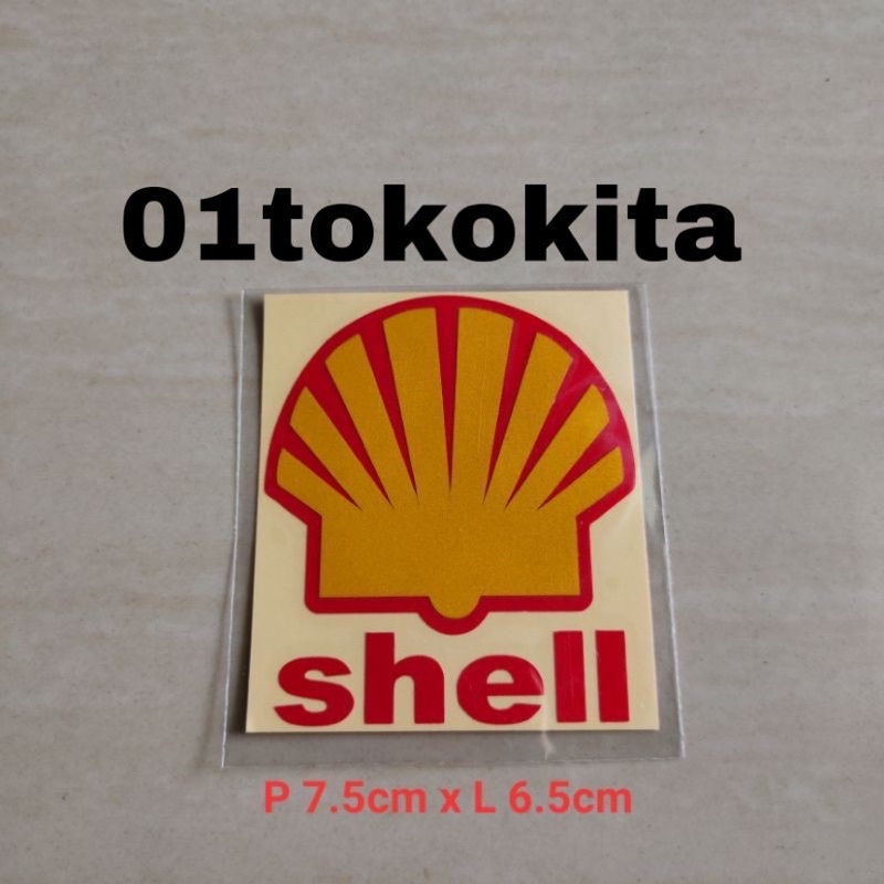 Jual stiker cutting Shell Stiker cuting logo shell cocok buat helm ...