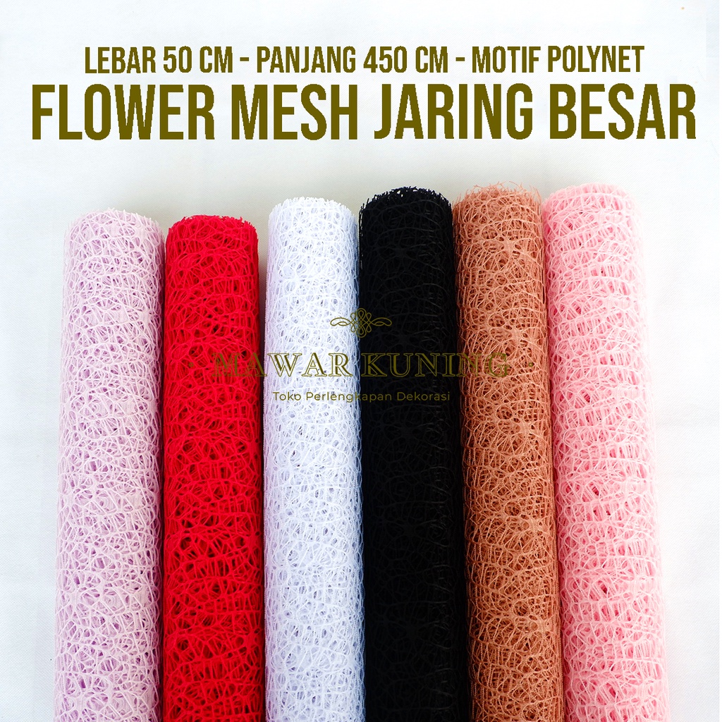 Jual TOKOMAWARKUNING [ 50 x 450 CM ] Flower Mesh Korean Jaring Besar ...