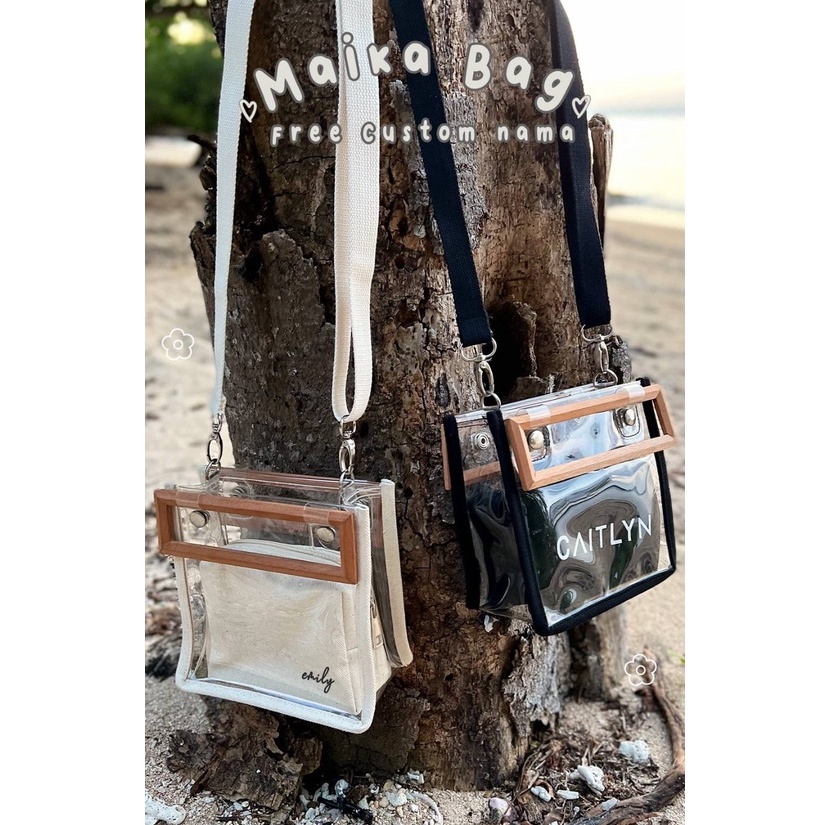 Jual ZOCA MAIKA BAG / TAS SELEMPANG / TAS PVC TEBAL KAYU / TAS WANITA ...