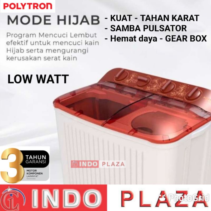 Jual MESIN CUCI POLYTRON 2 TABUNG 7 Kg / 8 Kg / 9 Kg PWM-7072 / 8072 ...