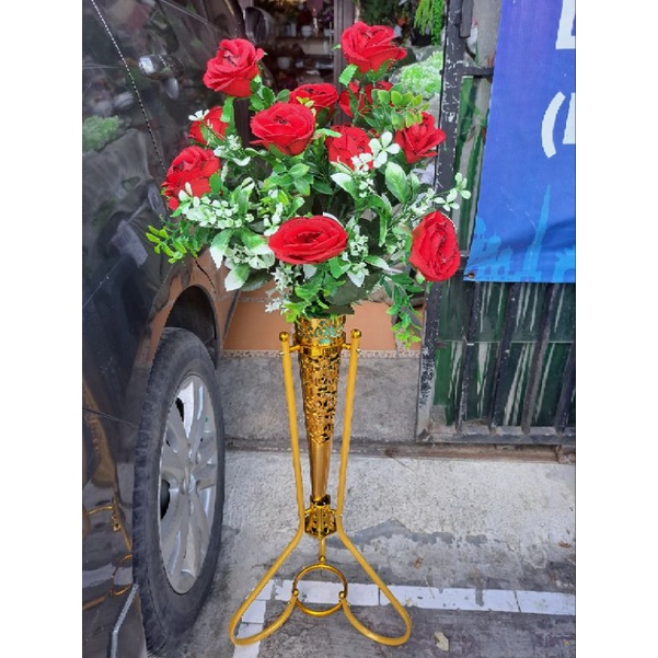 Jual Bunga pojok ruangan bunga delorasi buat backdrop bunga mawar ...