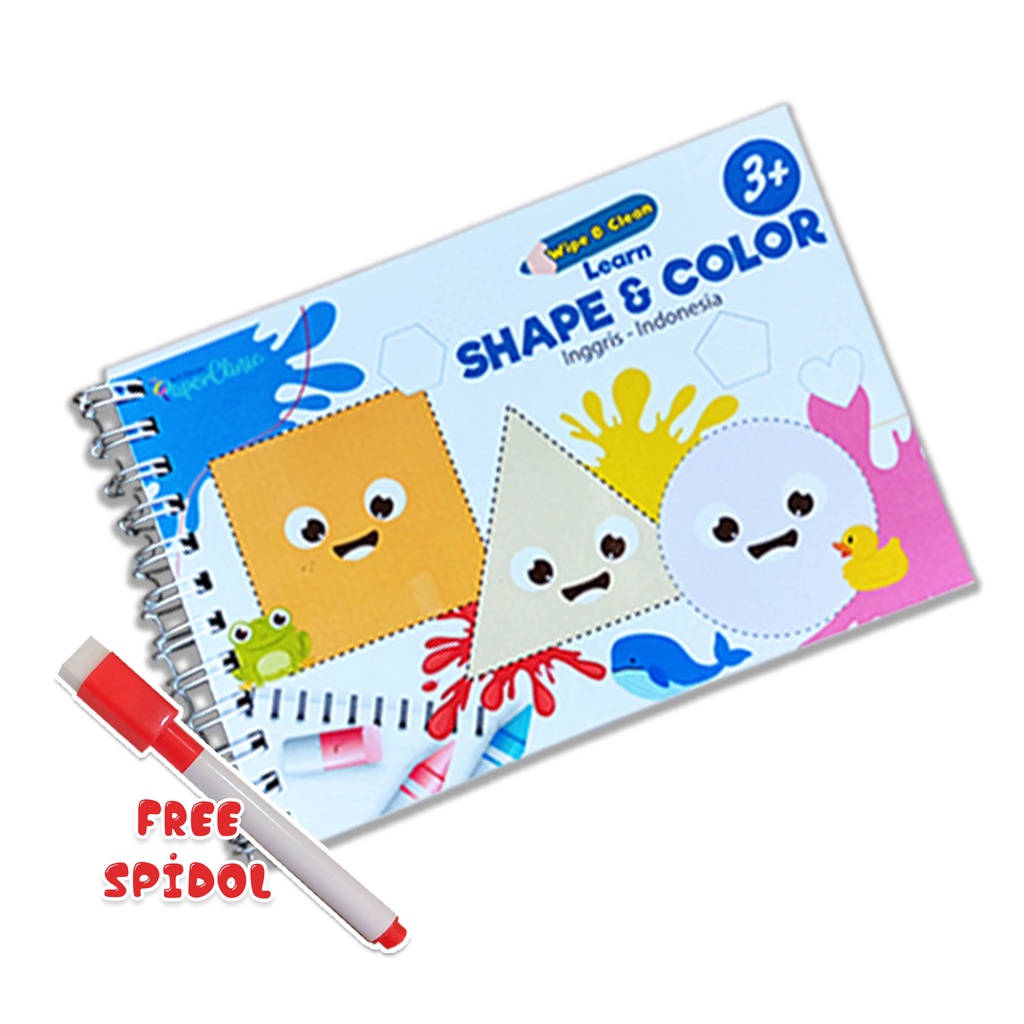 Jual Buku anak belajar mengenal warna dan bentuk mini book flash card ...