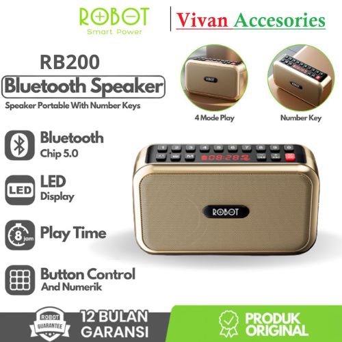 Jual ROBOT RB200 Portable Speaker Bluetooth Alquran numerik dan layar ...