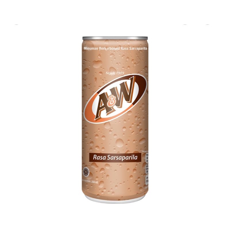 Jual (instant saja) A&W Sarsaparila aw minuman kaleng 250ml | Shopee ...