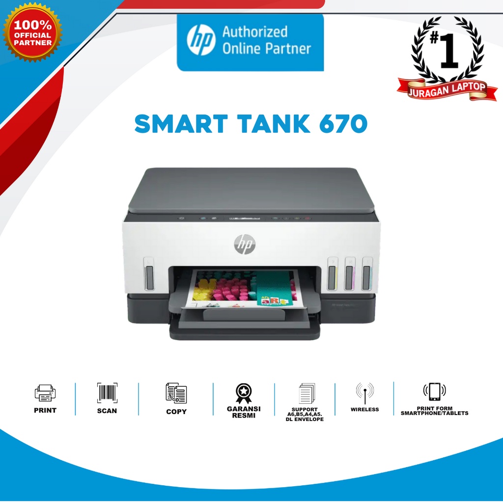 Jual PRINTER HP SMART TANK 670 | Shopee Indonesia