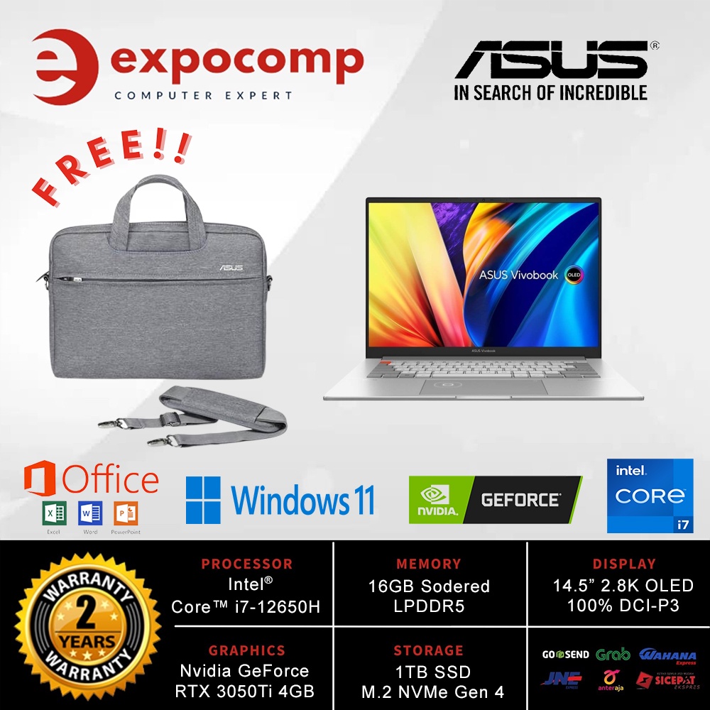 Jual ASUS CREATOR VIVOBOOK PRO 14X N7401ZE-OLEDS713 SILVER i7-12650 ...