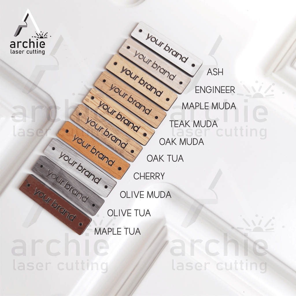Jual Label Hijab Kayu / Label Produk / Label Brand / Bahan Kayu ...