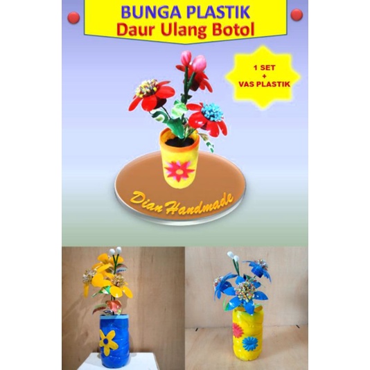 Jual Lengkap Bunga Plastik Botol / Prakarya Barang Bekas / Kerajinan ...