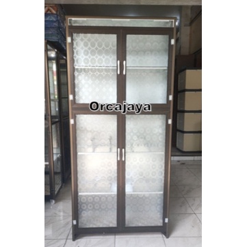 Jual Rak piring aluminium 2 Pintu Tiang Holo / Full box 2 pintu bawah keramik - orca jaya ...