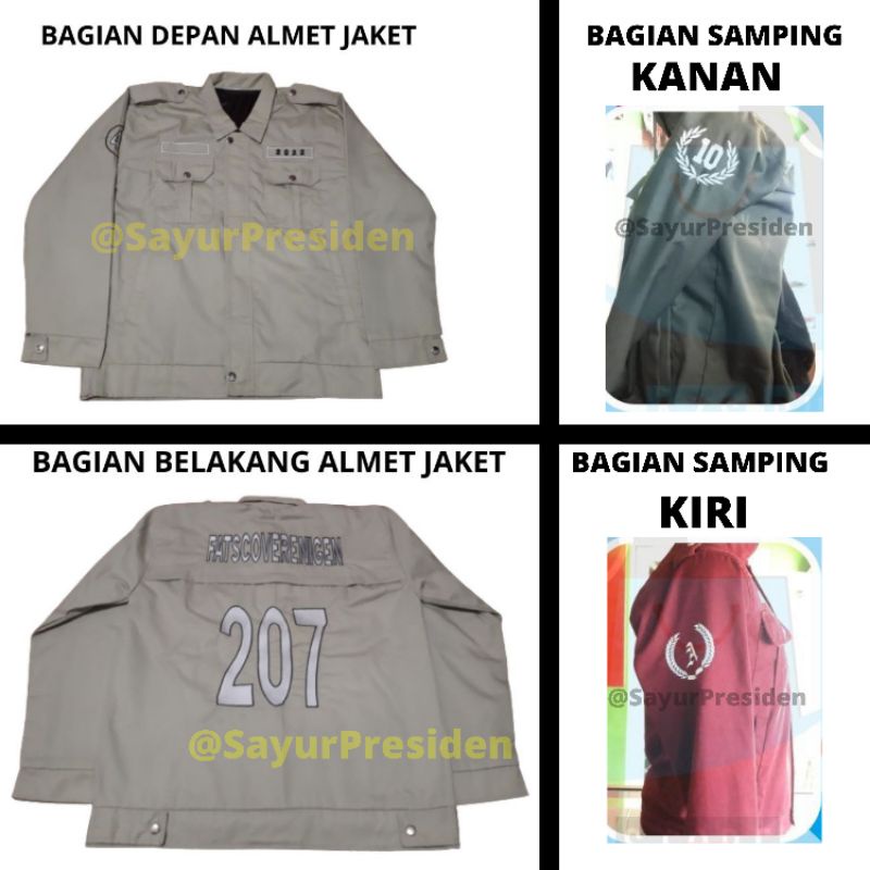 Jual JAKET ALMET FULL BORDIR SATUAN S-5XL | Shopee Indonesia