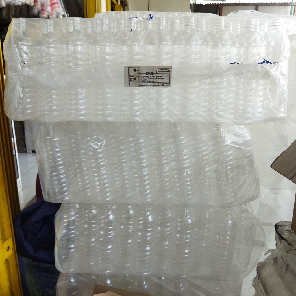Jual Botol plastik PET 600 ml AMDK ulir SNI kemasan ball /100pcs ...