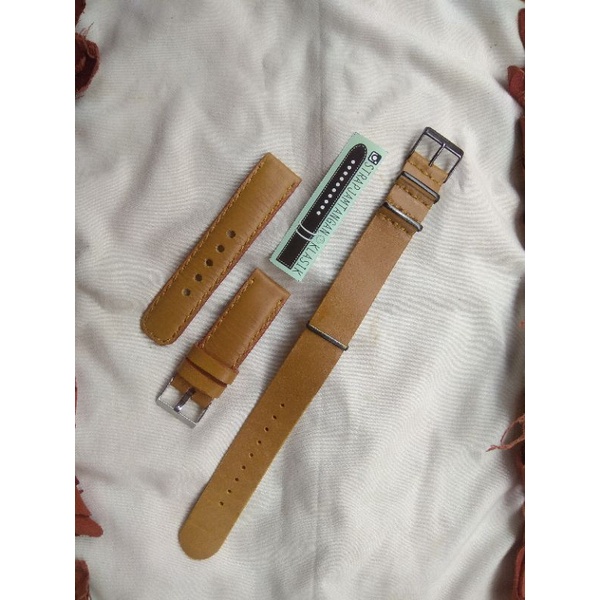Jual Strap jam bahan full kulit sapi model custom 1lapis panjang ...
