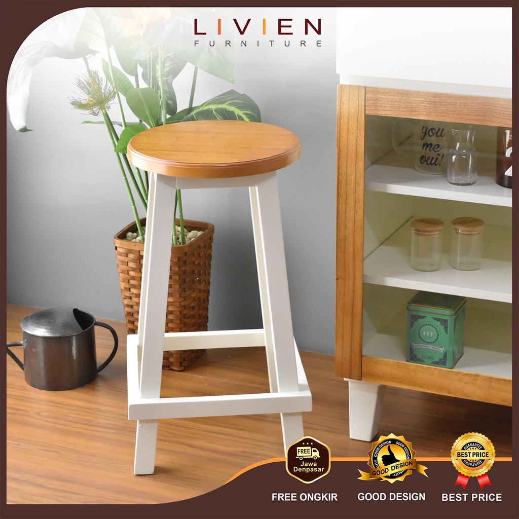 Jual [LIVIEN] "Kursi Bar / Stool" Stool Bulat | Kursi Stool | Round ...
