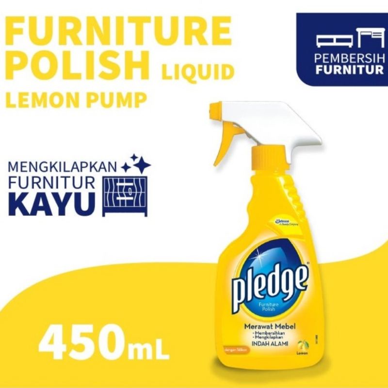 Jual Pledge Furniture Polish Liquid 450ml pump | Shopee Indonesia