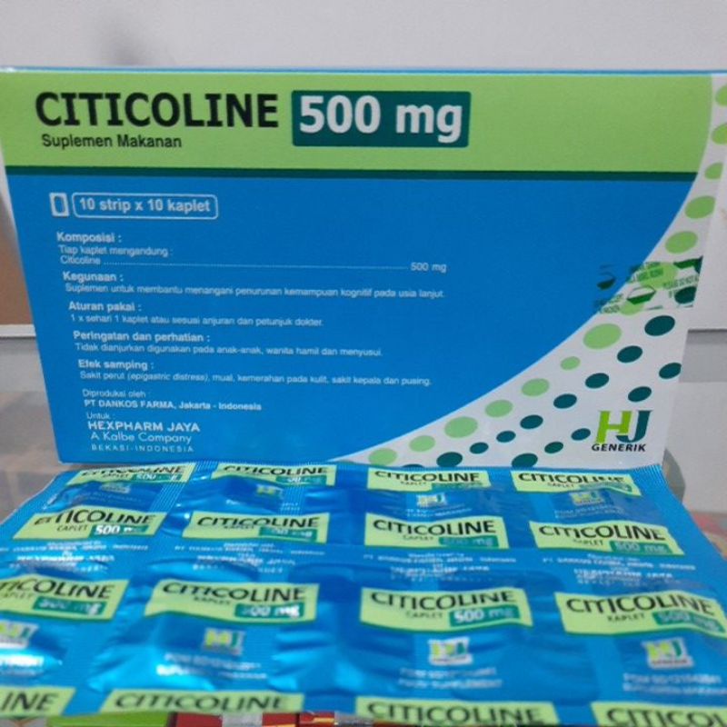 Jual CITICOLINE 500 MG HEXAPHARM PERSTRIP 10 KAPLET | Shopee Indonesia