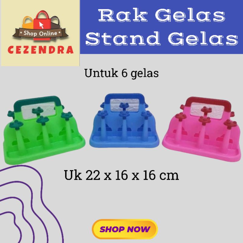 Jual rak gantung gelas murah estetika / stand glass /Rak Gelas Tempat ...