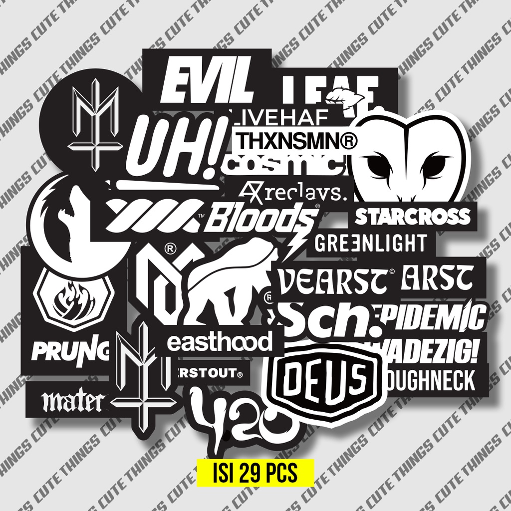 Jual 29pcs Stiker pack brand lokal untuk laptop case tumbler stiker ...