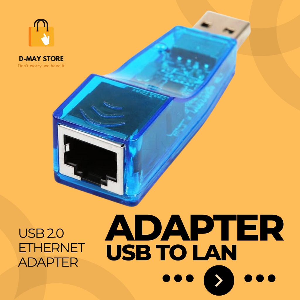 Jual USB LAN ADAPTER BIRU / USB TO ETHERNET RJ45 BIRU | Shopee Indonesia