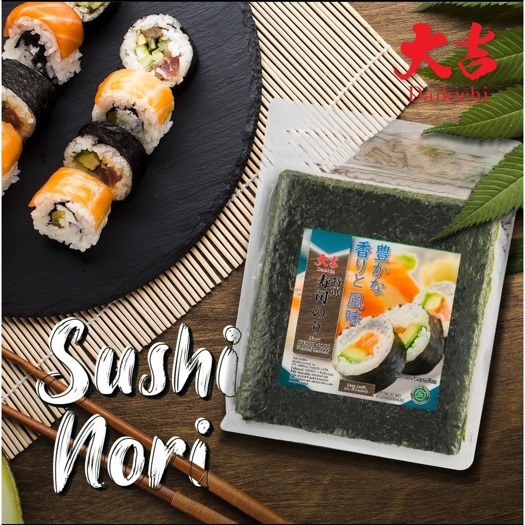 Jual Sushi nori DAIKICHI repack - isi 10 sheet | Shopee Indonesia