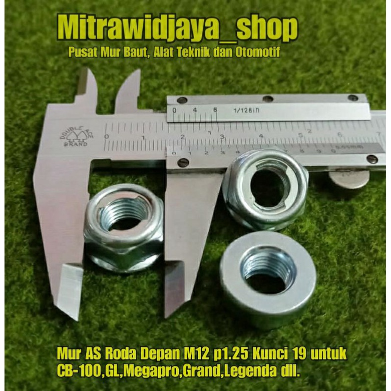 Jual MUR AS RODA DEPAN BELANG MUR AS SWINGARM M12 P 1.25 KUNCI 19 19an Mur as roda CB 100 GL100 ...