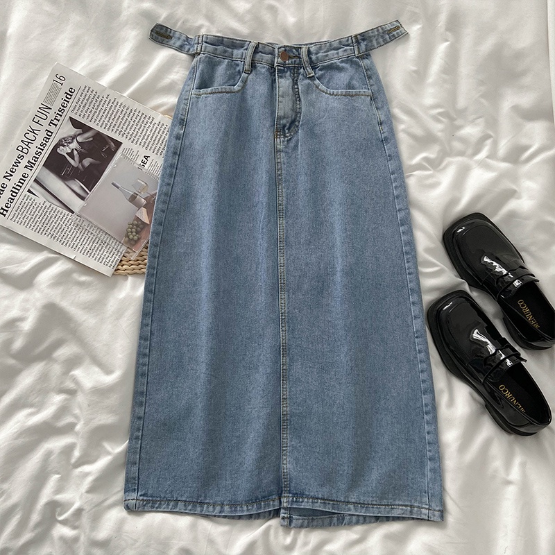 Jual Korean Style Rok Jeans Wanita / Denim Highwaist Rok Jeans Wanita ...