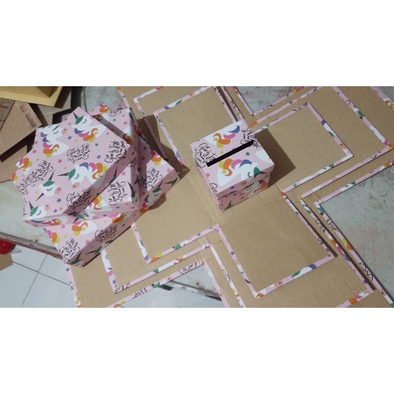 Jual box surprise 4 layer + plastik opp | Shopee Indonesia
