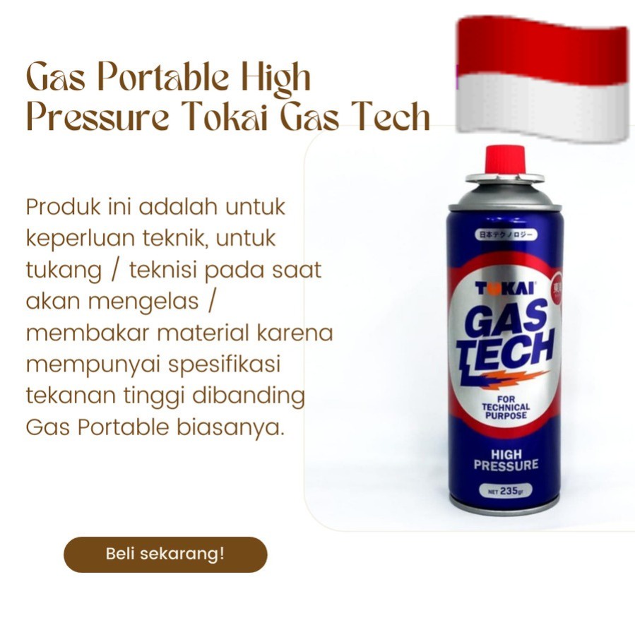 Jual Gas Portable High Pressure ( gas las ) TOKAI Gas Tech | Shopee ...