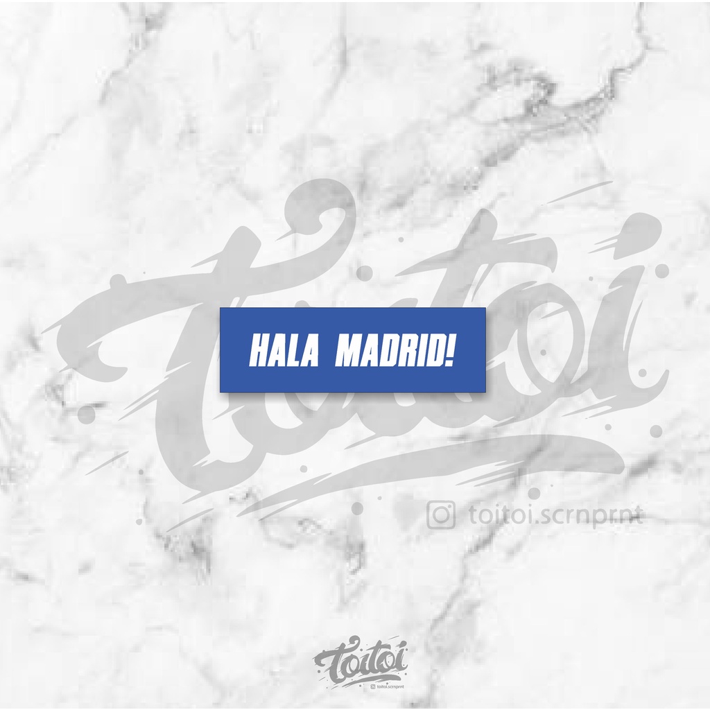 Jual STICKER REALMADRID, STICKER HALA MADRID, STICKER LOGO | Shopee ...
