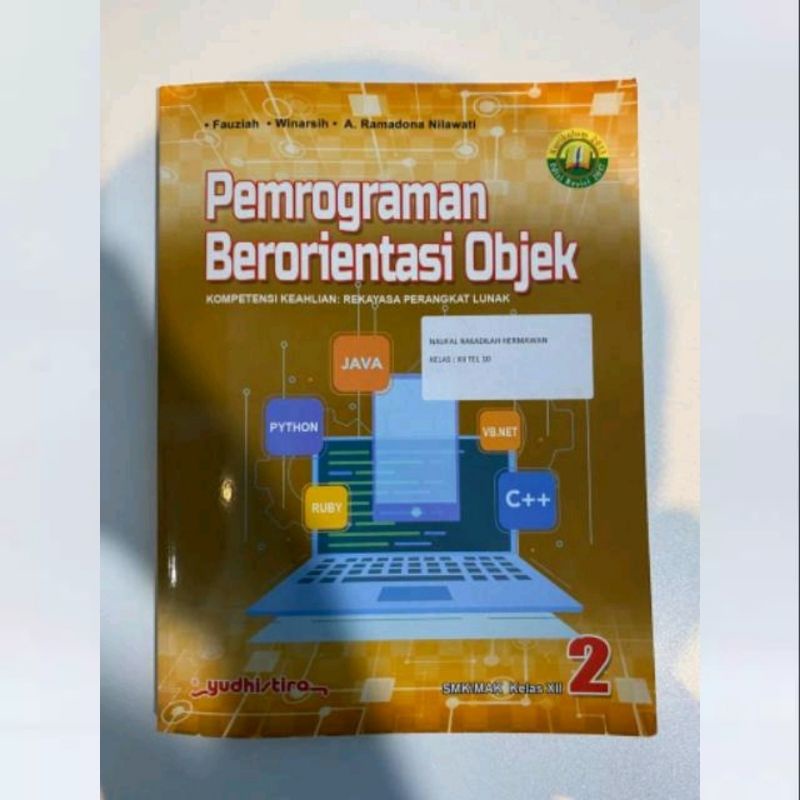 Jual PEMROGRAMAN BERORIENTASI OBJEK SMK MAK KELAS XII K13 | Shopee ...