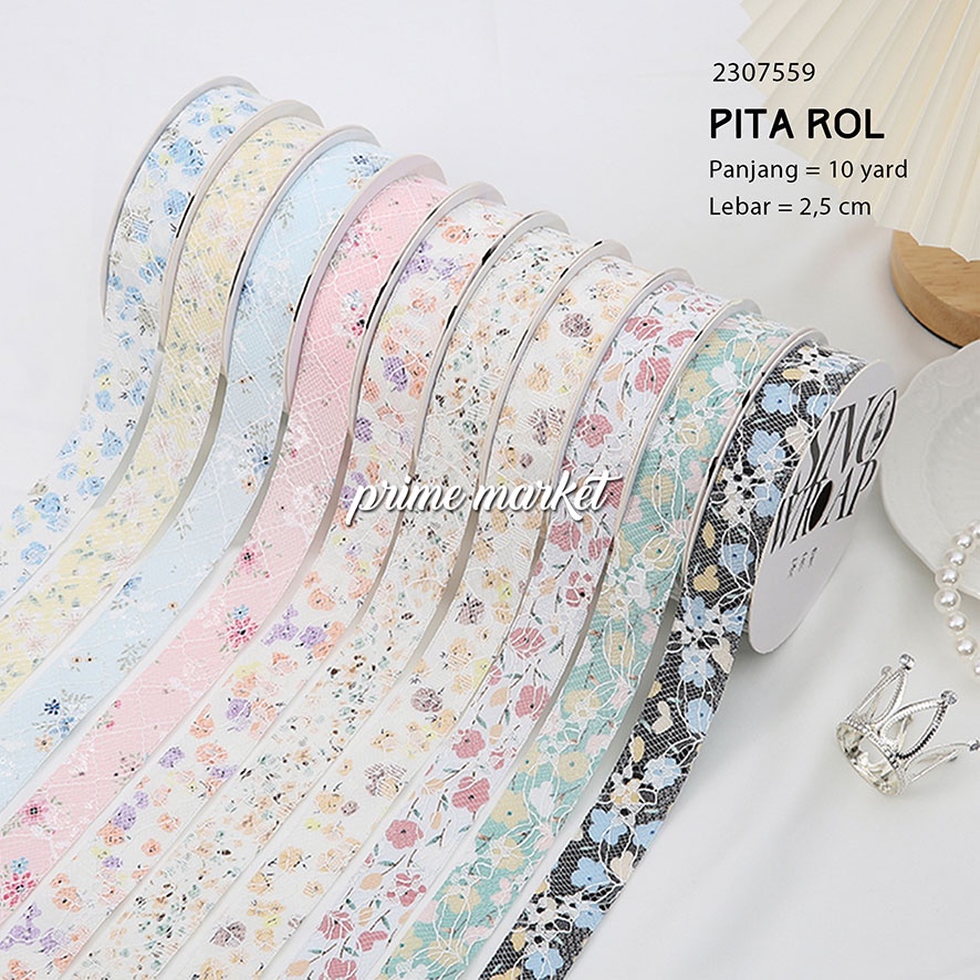 Jual Pita Roll Buket Bunga Pita Kado Flower Bouquet Ribbon Pita Roll 9 ...