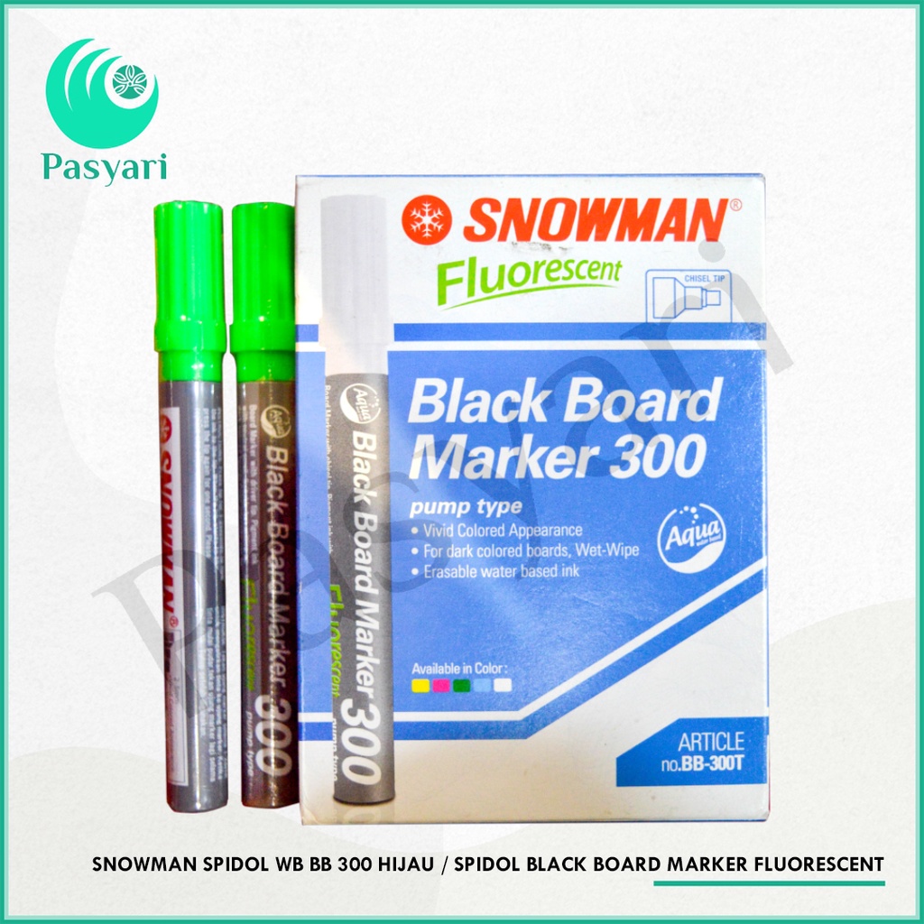 Jual Snowman Spidol Wb Bb 300 / Spidol Black Board Marker Fluorescent ...