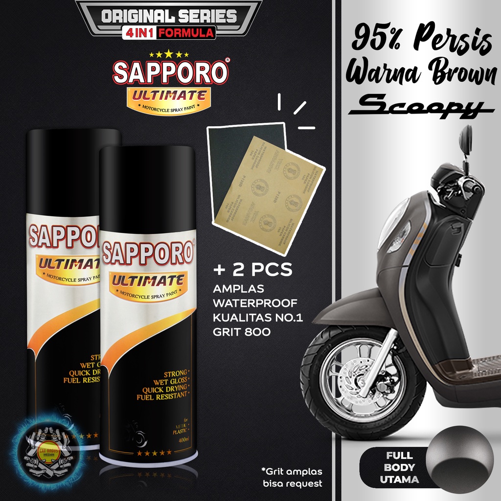 Jual PAKET SCOOPY SAPPORO ULTIMATE 4 IN 1 OH05 STYLISH MATTE BROWN ...