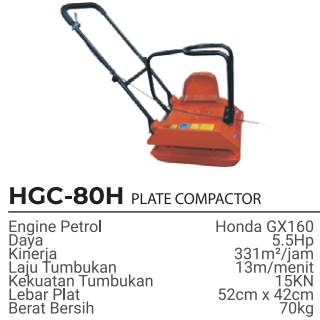 Jual Mesin Stamper Kodok Plat HGC80H MODERN / Compactor Plate HGC 80 - Pemadat Tanah HGC-80H ...