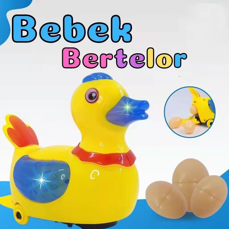 Jual Mainan Bebek Bertelur Bisa Jalan Bump And Go Musik Dan Lampu ...