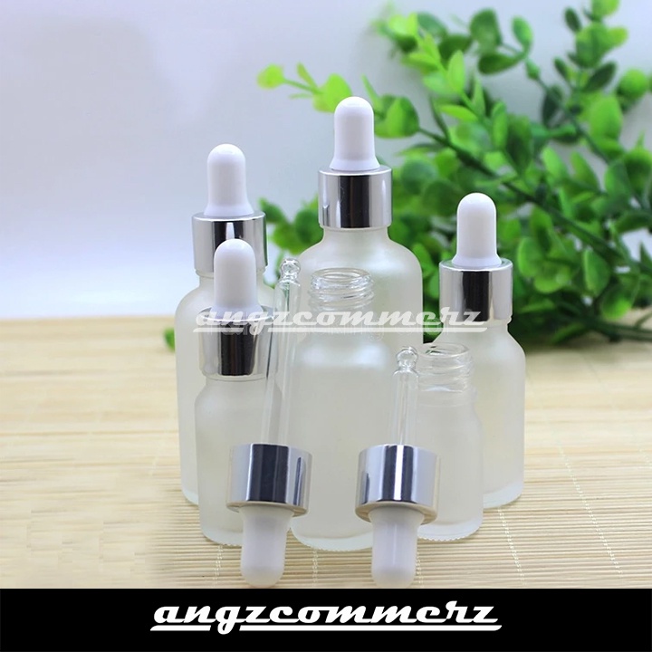 Jual Botol Pipet Frosted Bottle With Dropper Pipette With White Silver ...