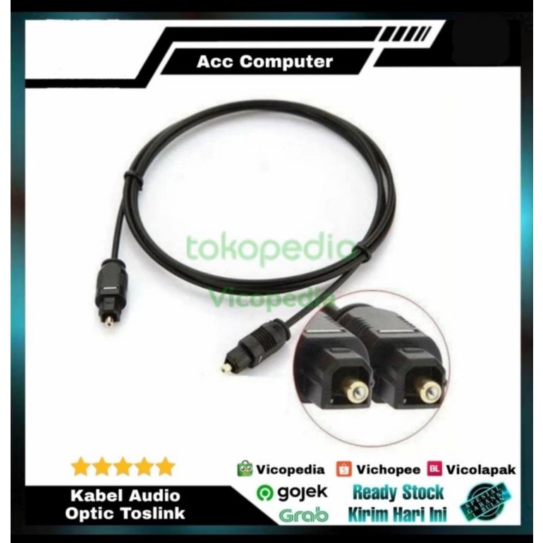 Jual Kabel Audio TV Digital Fiber Optic Optical Toslink SPDIF Gold ...