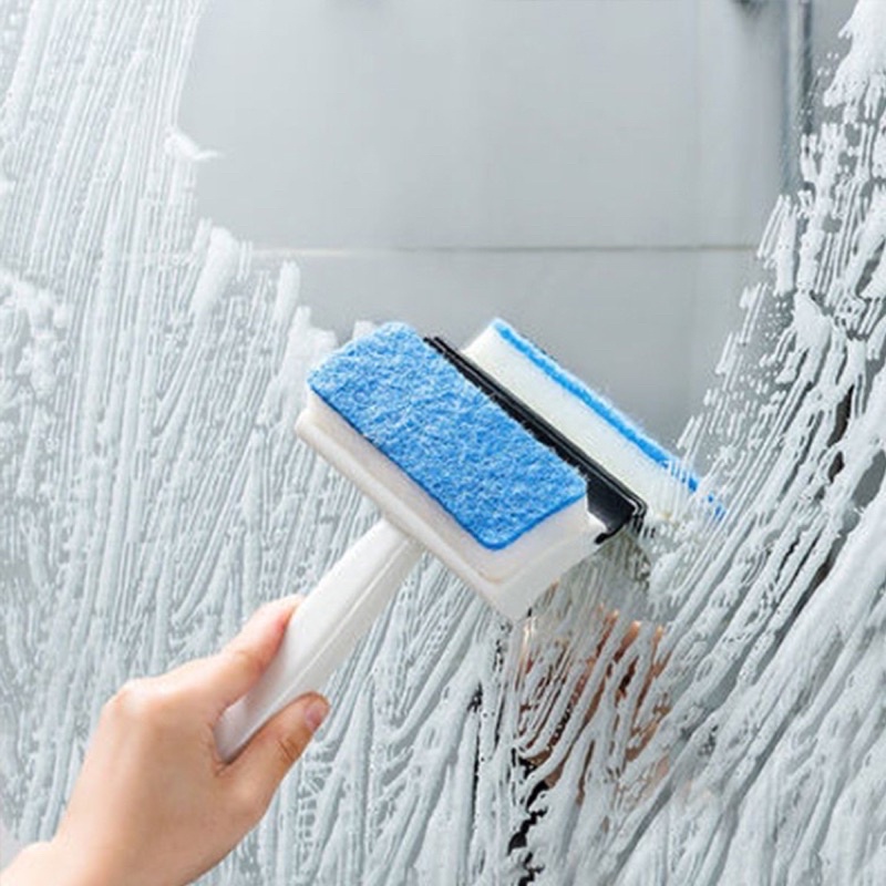 Jual PEMBERSIH KACA 2 IN 1 GLASS BRUSH MIRROR CLEANER WIPER CLEANING ...