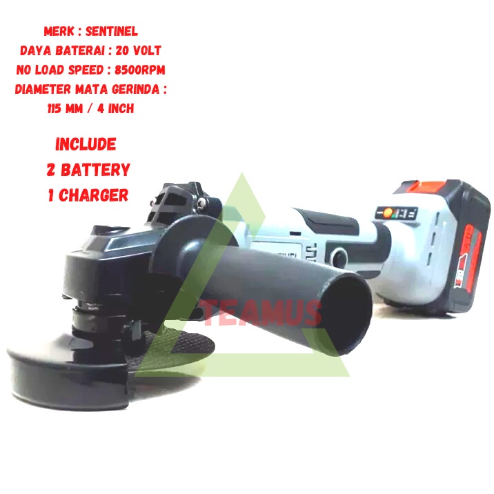 Jual SENTINEL Gerinda Cordless Grinder 20V STL-CL-1801 Battery ...