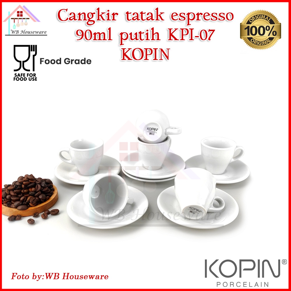 Jual cangkir kopi gelas coffee set cafe espresso 90ml porcelain KOPIN ...