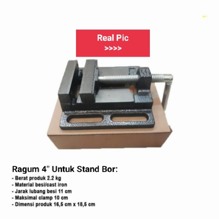Jual Ragum 4" - Catok 4 Inch - Ragum 4" Untuk Stand Bor - Bench Vice ...