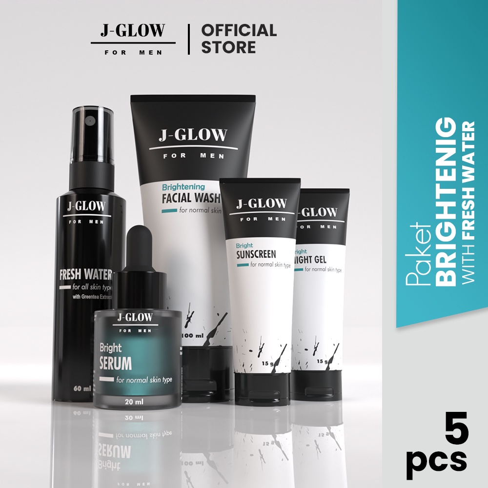 Jual J-GLOW FOR MEN - Paket Brightening Fresh Water Perawatan Wajah ...