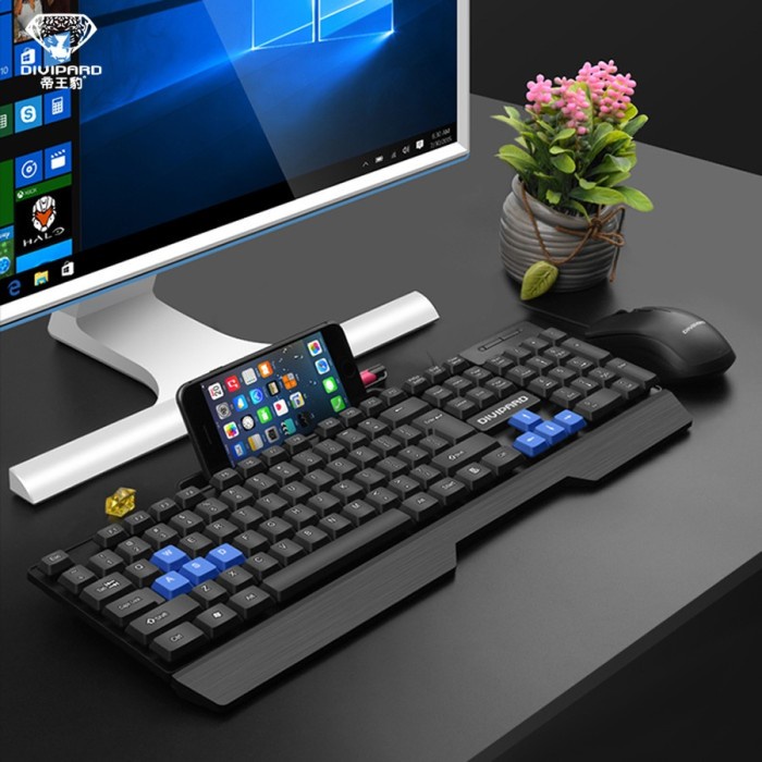 Jual Keyboard Mouse Combo Kabel Usb 2.0 Divipard Mk350 Anti Air Docking ...