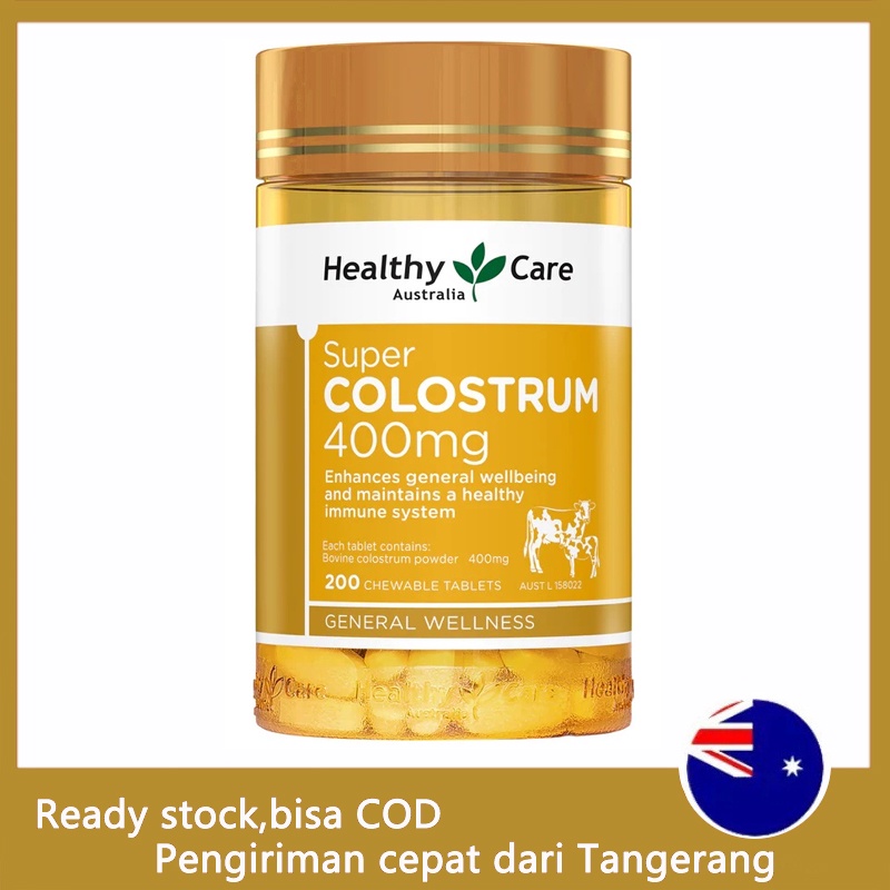 Jual Healthy Care Super Colostrum 400mg 200 Chewable Tablets Australia ...