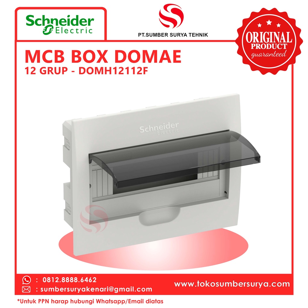 Jual MCB Box / Box MCB Domae 12 Modul Pintu Transparan DOMH12112F Schneider | Shopee Indonesia