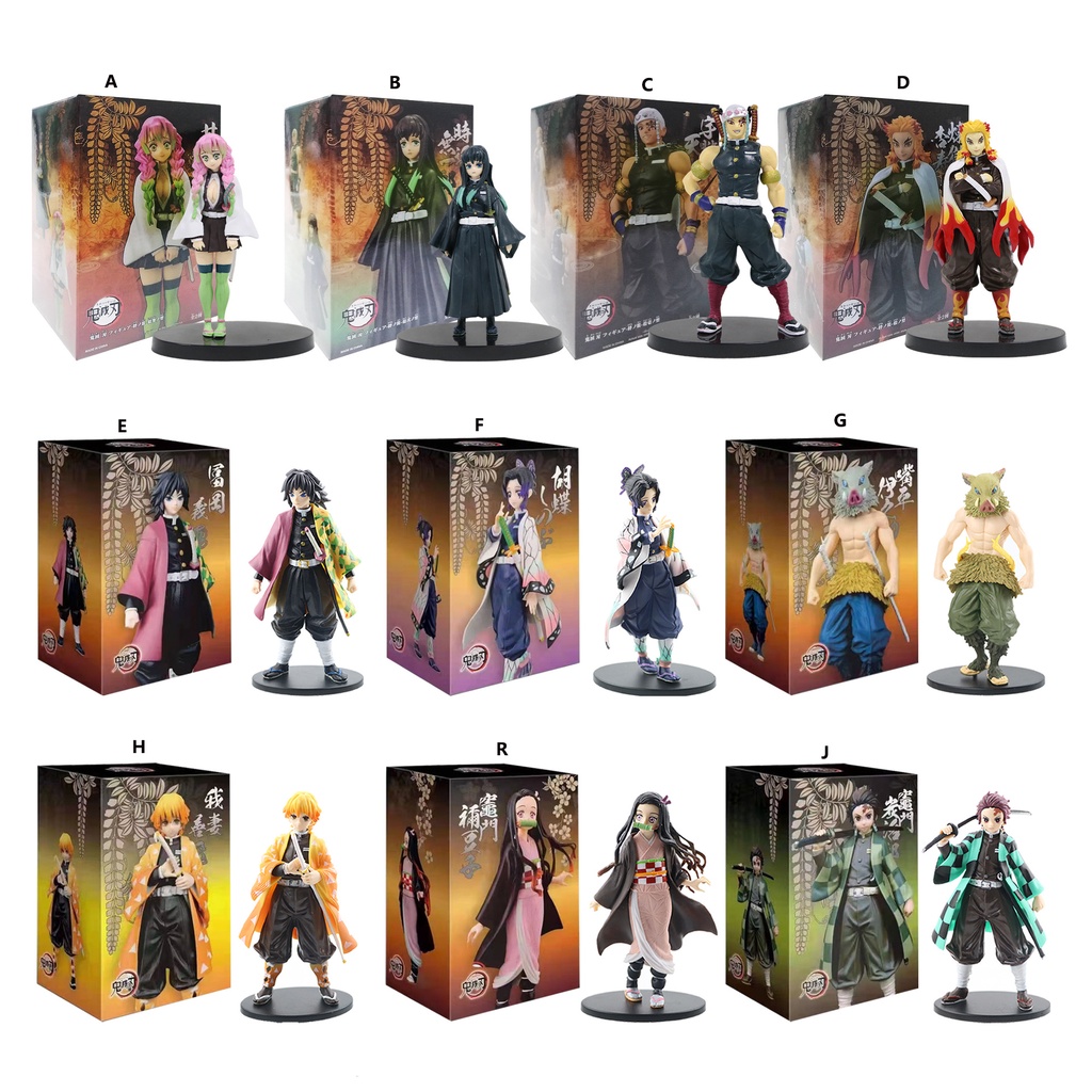 Jual Action FIgure Anime Demon Slayer 10 Karakter 15CM | Figur Animasi ...